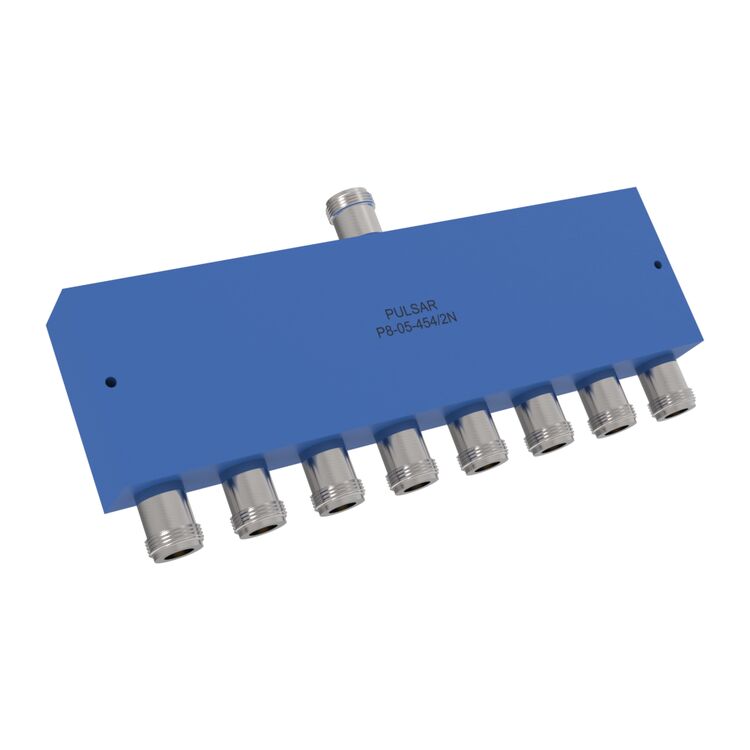 8-Way Power Divider: 10 to 1000 MHz - Type-N
