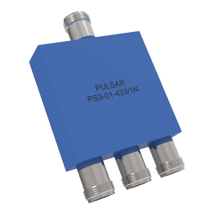 3-Way Power Divider: 0.5 to 1 GHz - Type-N